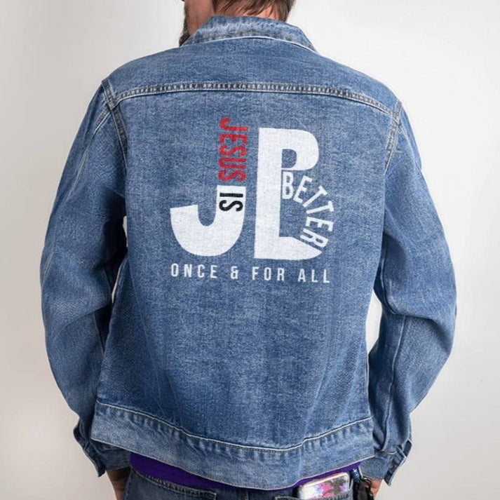 Jesus Is BETTER Men's Christian Denim Jacket – Fig & Lily Co.